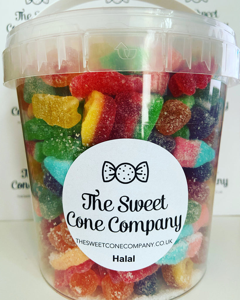 1kg Halal Fizzy Mix Sweet Tub – The Sweet Cone Company